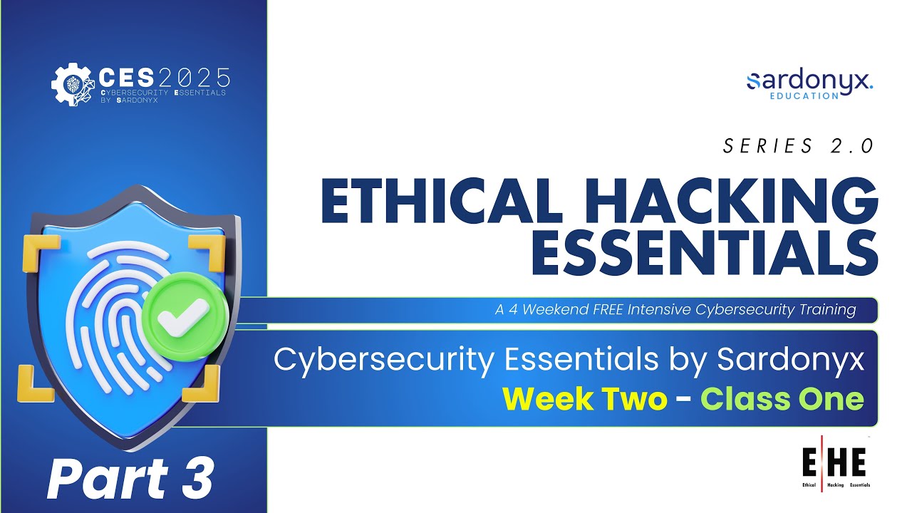 Free Cybersecurity Training Week 2 Class 1 Ethical Hacking