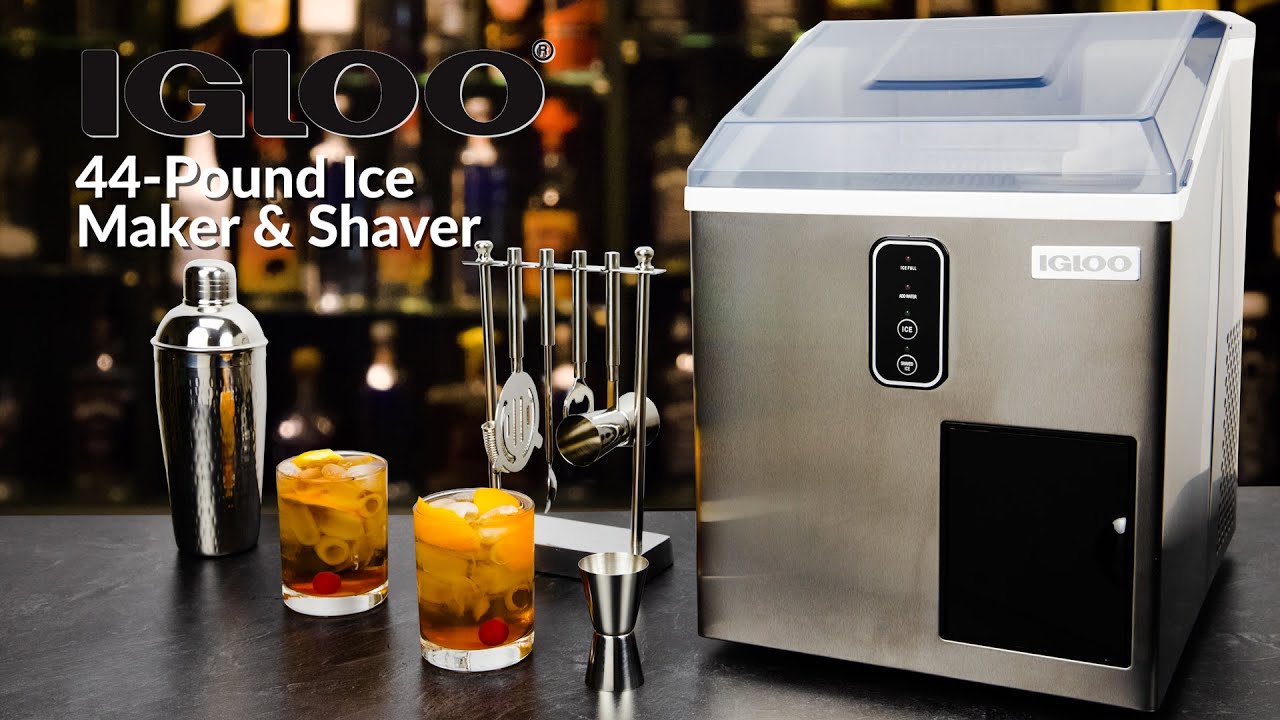 Iglicebdc44ss Igloo 44 Pound Ice Maker And Shaver Youtube