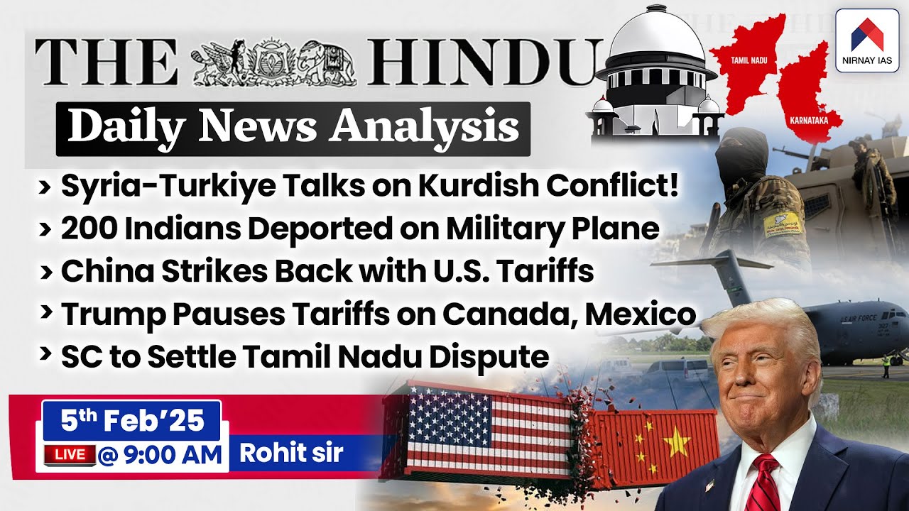 The Hindu Newspaper Analysis 5th Feb 25 Upsc Current Affairs Daily