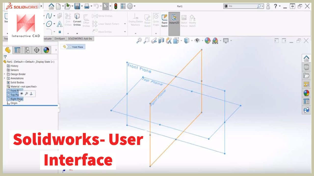 Solidworks Tutorial User Interface Basics Youtube