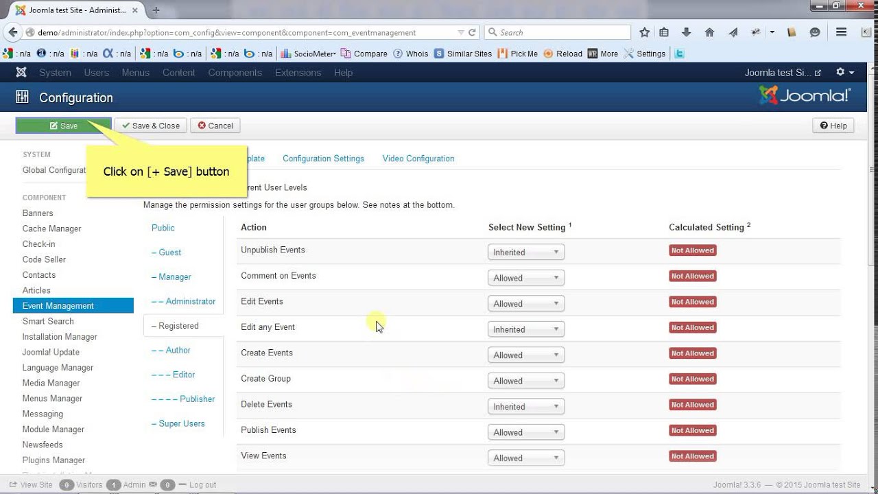 Configuration Youtube