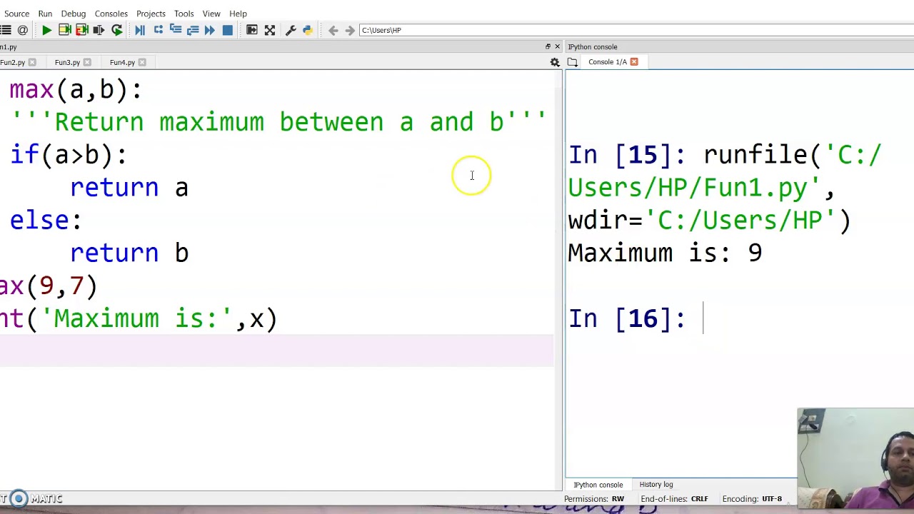 Functions In Python Programming Youtube