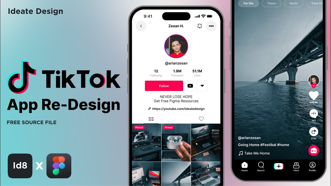 Figma Ui Design Course Tiktok App Redesign Figma For Free Youtube