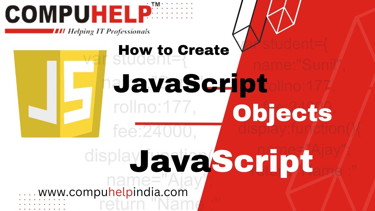 How To Create Objects In Javascript Youtube