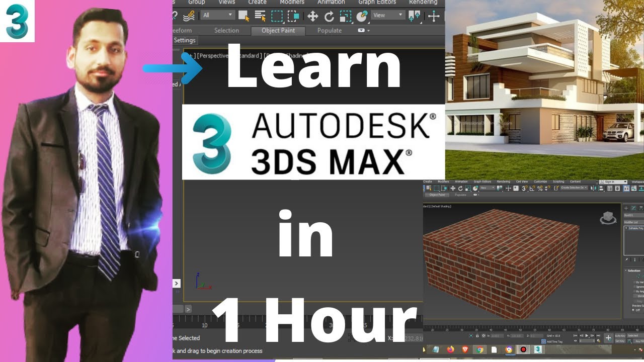 Learn 3d Max In 1 Hour 3d Max In Hindi 3d Max Tutorials For