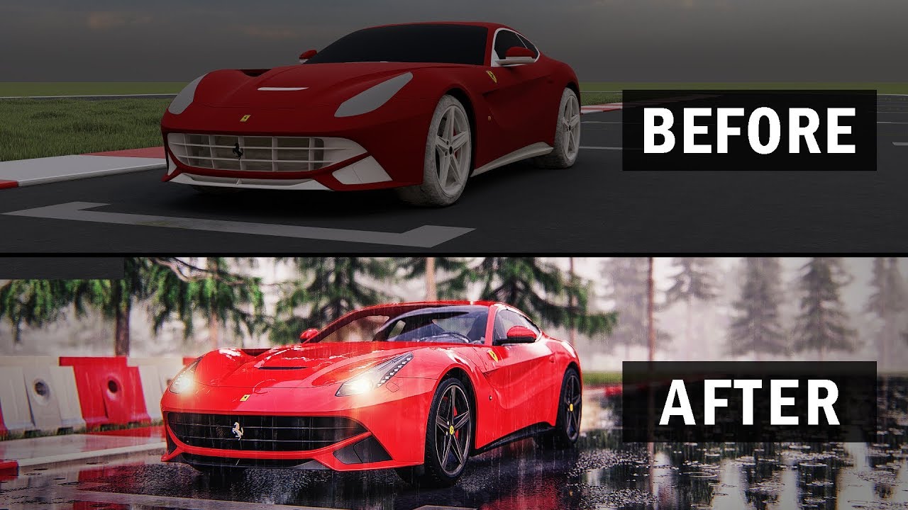Lumion 9 Car Animation Render Tutorial Ferrari F12 Youtube