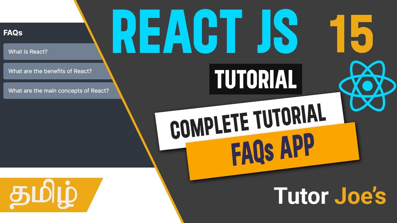 Faq Accordion React Application React Js Complete Tutorial In Tamil