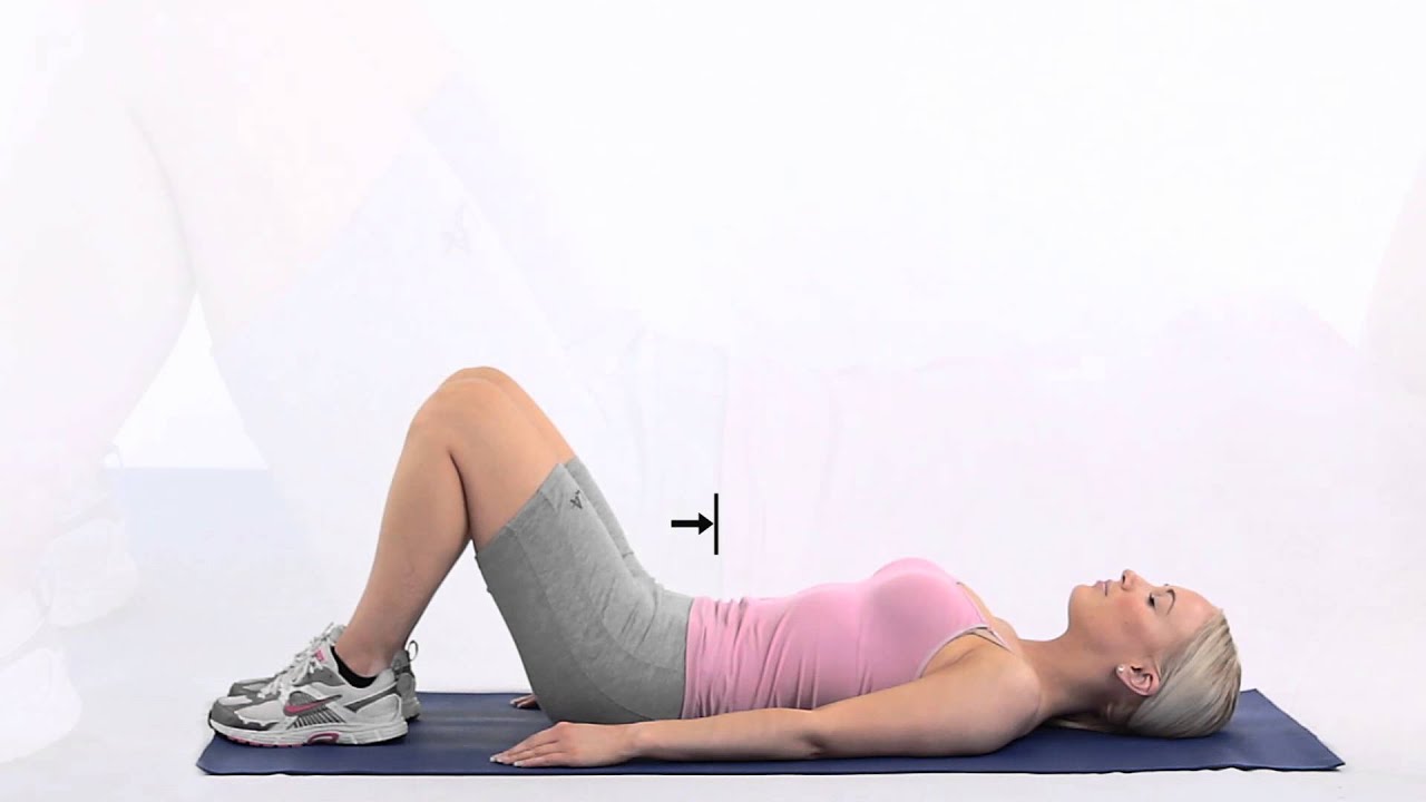 How To Do A Pelvic Tilt Lying Down Youtube
