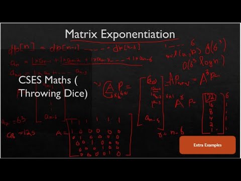 Matrix Exponentiation With Examples Throwing Dice Cses Maths