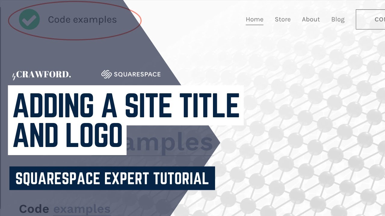 How To Add A Site Title Next To Your Logo On Squarespace Youtube