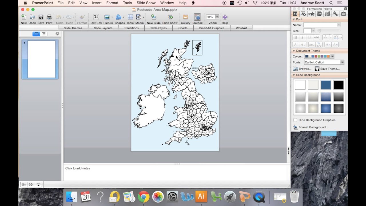 Editing A Postcode Map Using Microsoft Powerpoint Youtube