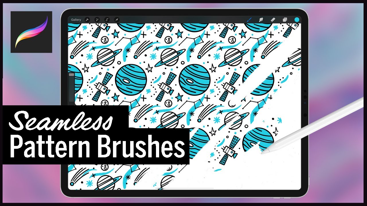 How To Make Seamless Pattern Brushes In Procreate Multicolor Youtube