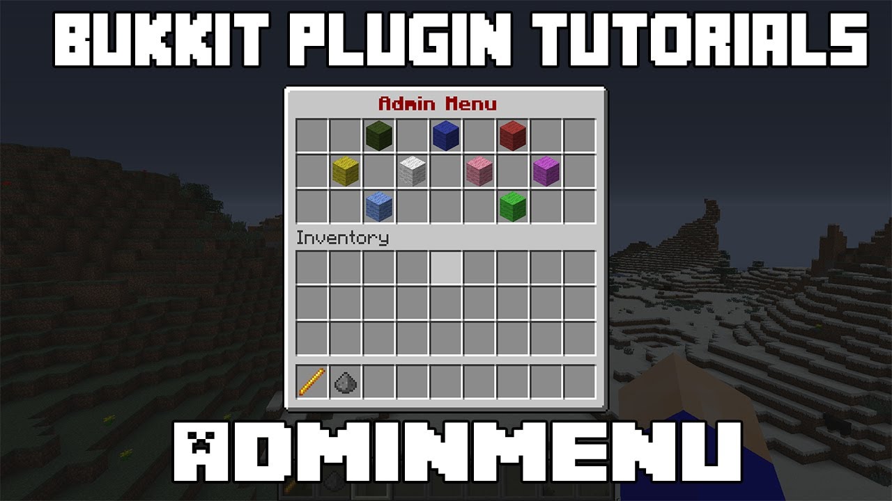 Bukkit Plugin Tutorials Adminmenu Youtube