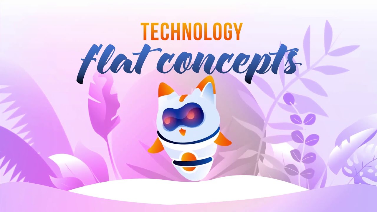 After Effect Template Free Download Technology Flat Concept Youtube