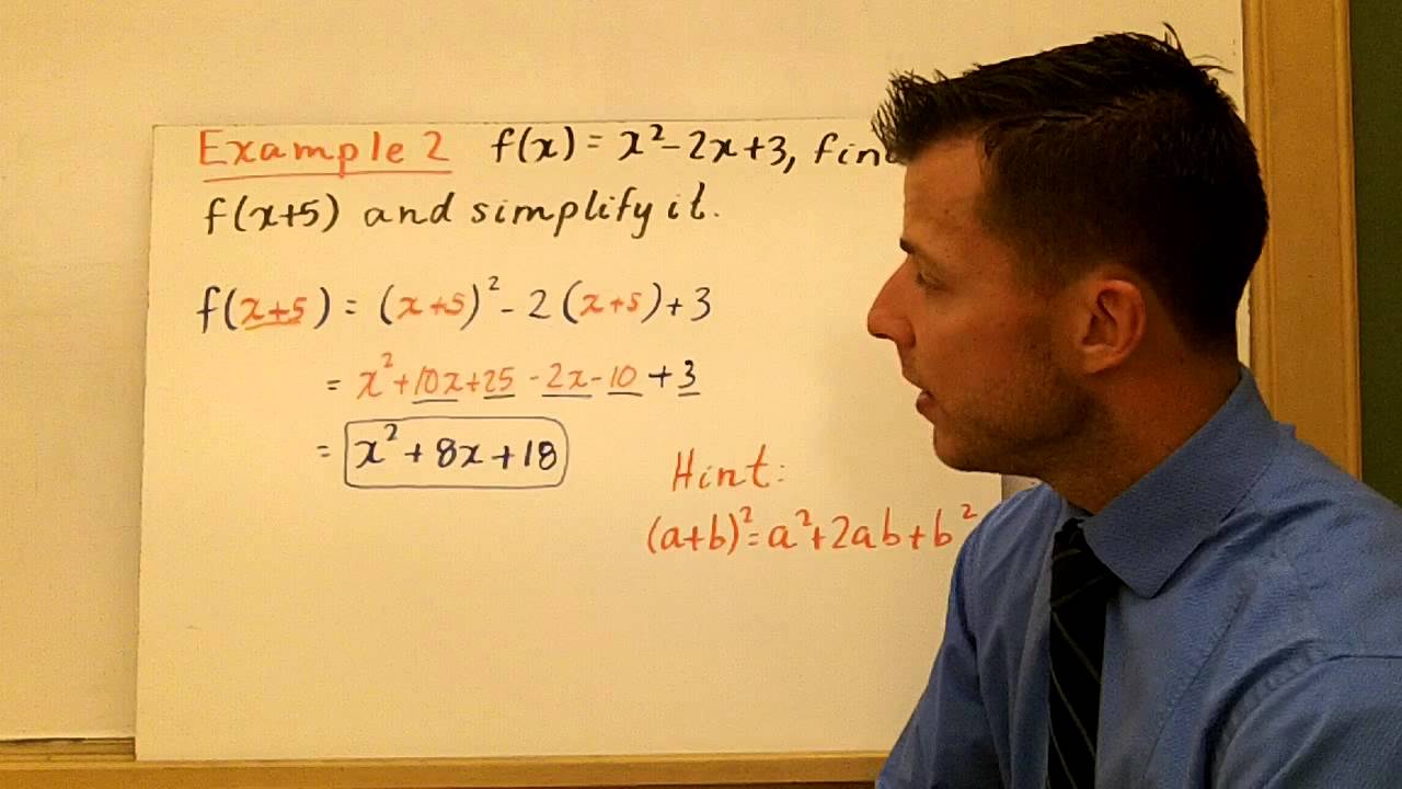 Function Notation Youtube