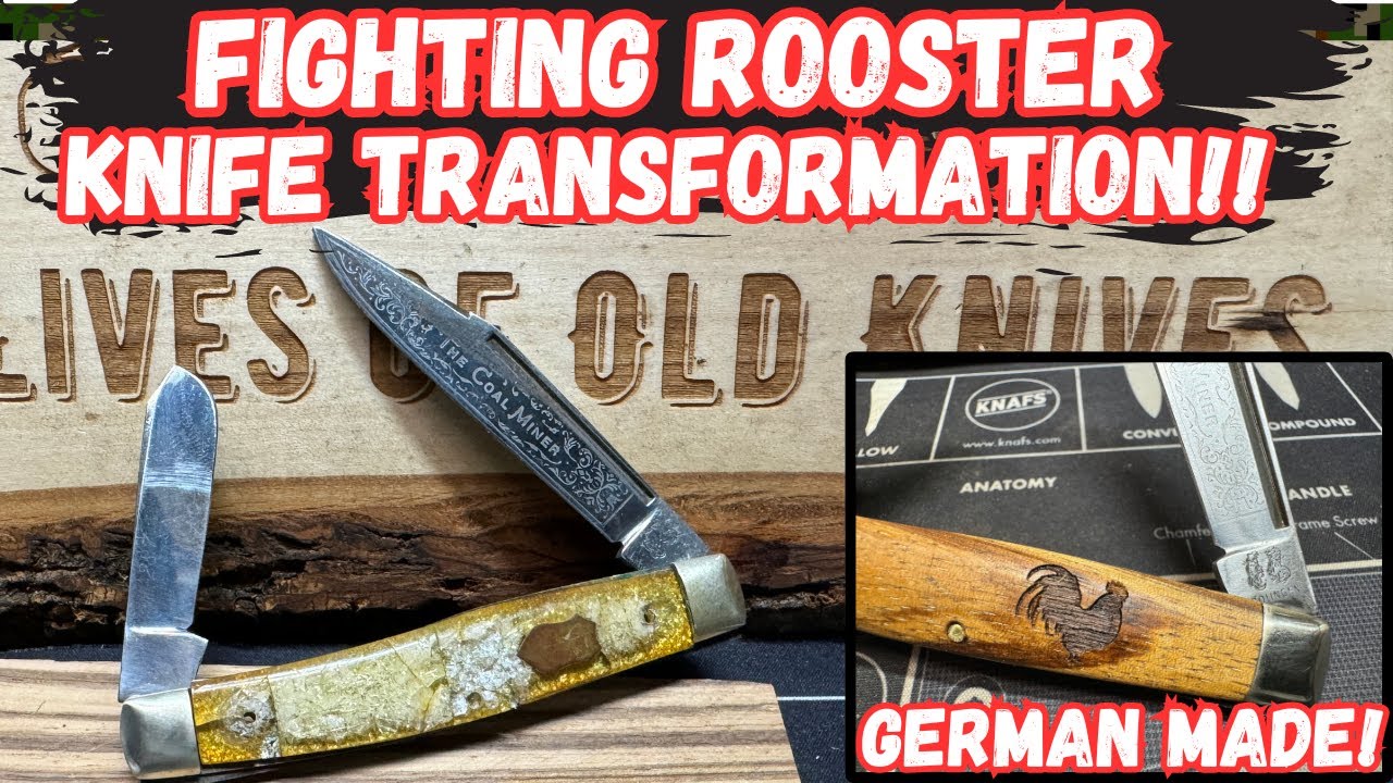 Fighting Rooster Knife Transformation From Abused To Amazing Youtube