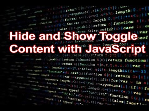 Hide And Show Toggle Content With Javascript Html Css And Javascript