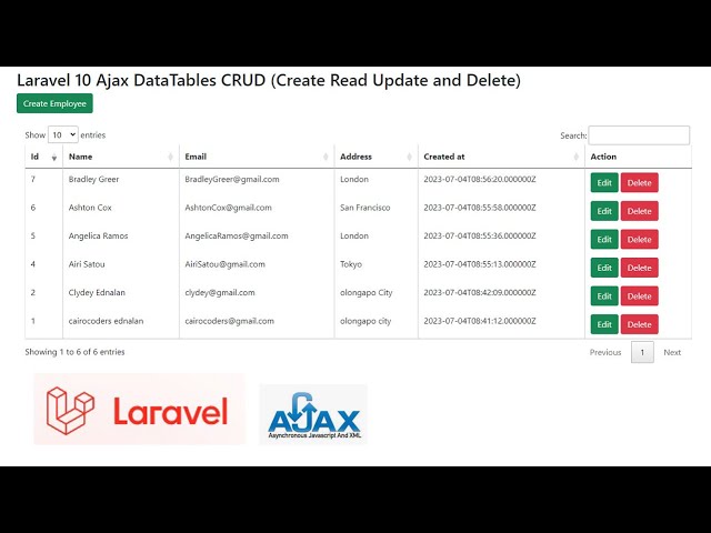 Laravel 8 Ajax Crud Using Datatable Tutorial Tuts Make Laravel