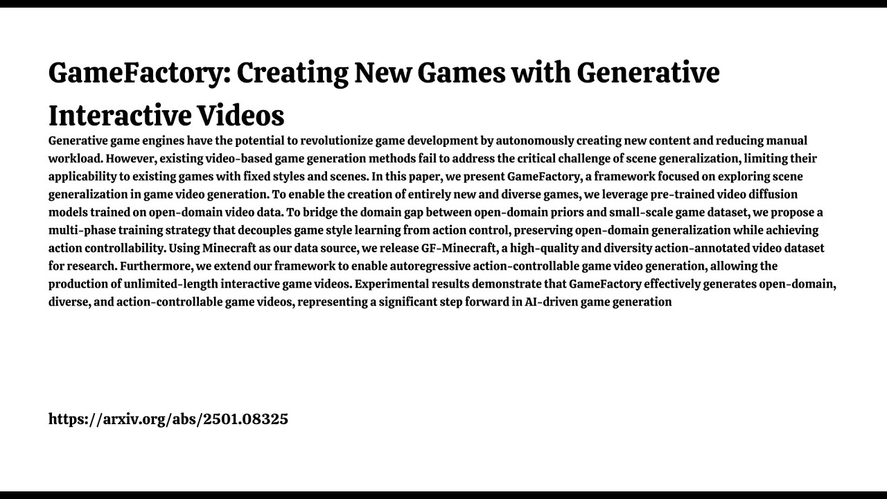 Gamefactory Creating New Games With Generative Interactive Videos