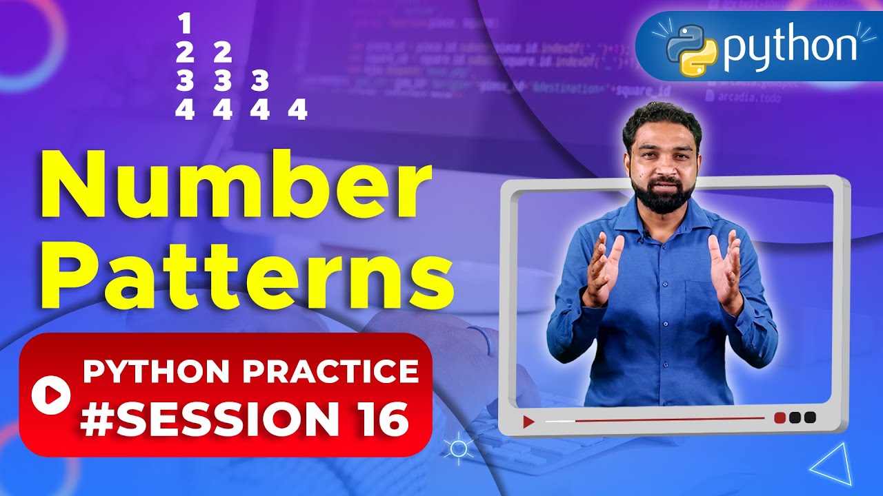 Number Pattern Programs In Python Python Practice 16 Newtum
