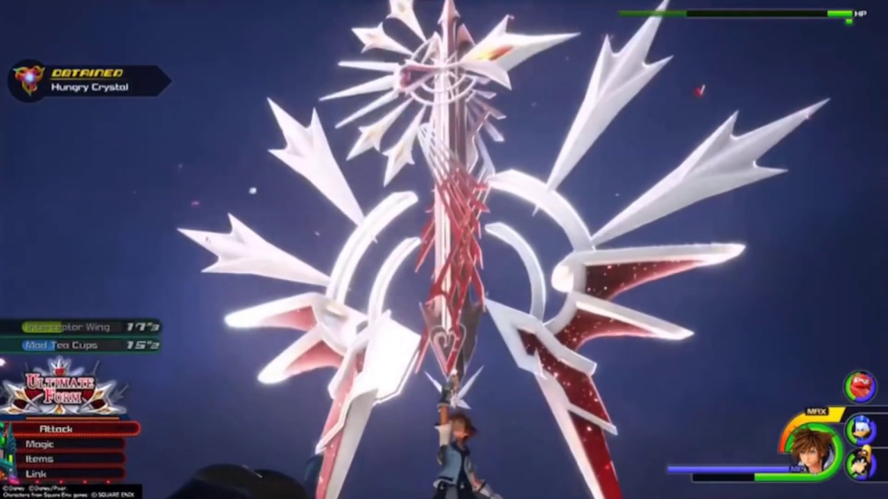 Ultima Keyblade In Action Kingdom Hearts 3 Youtube