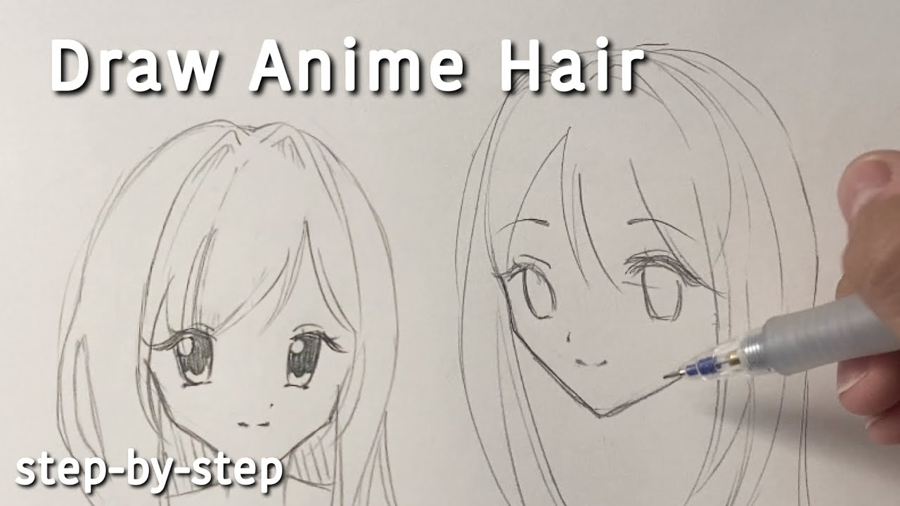 How To Draw Anime Hair Step By Step With Pencil Step By Step