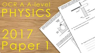 Ocr A 2017 Paper 1 A Level Physics Past Paper H556 01 Doovi