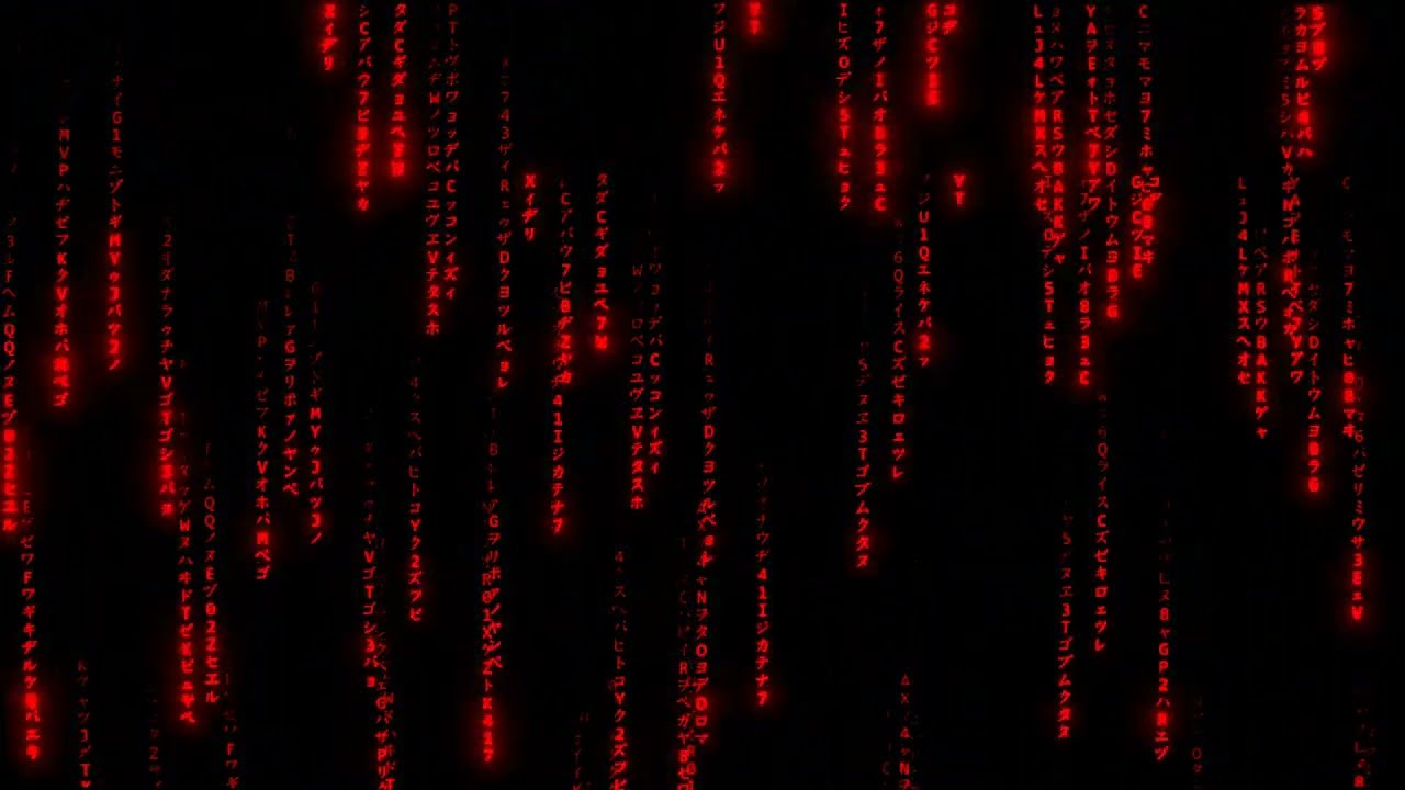 Matrix Code Rain Red Version Youtube