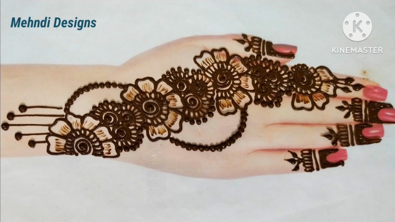 New Stylish Back Hand Mehndi Design Easy Mehndi Design Mehandi Ka