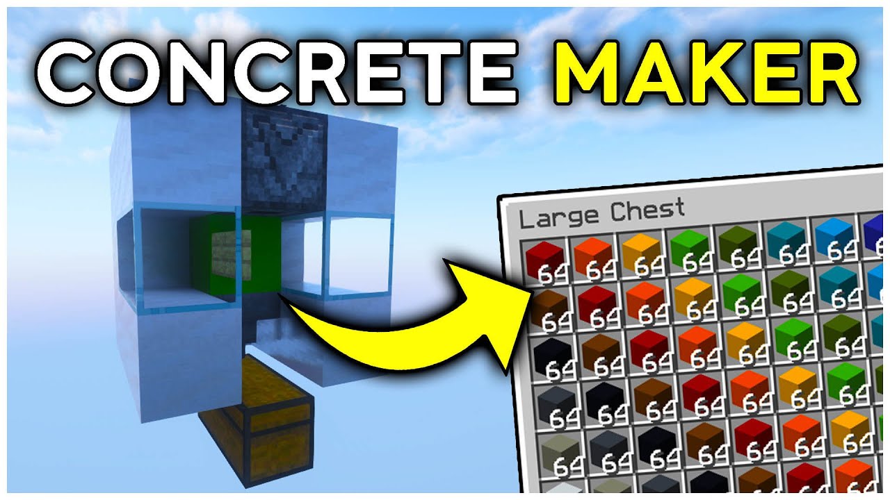 The Easiest Concrete Maker In Minecraft Java 1 21 Tutorial Youtube
