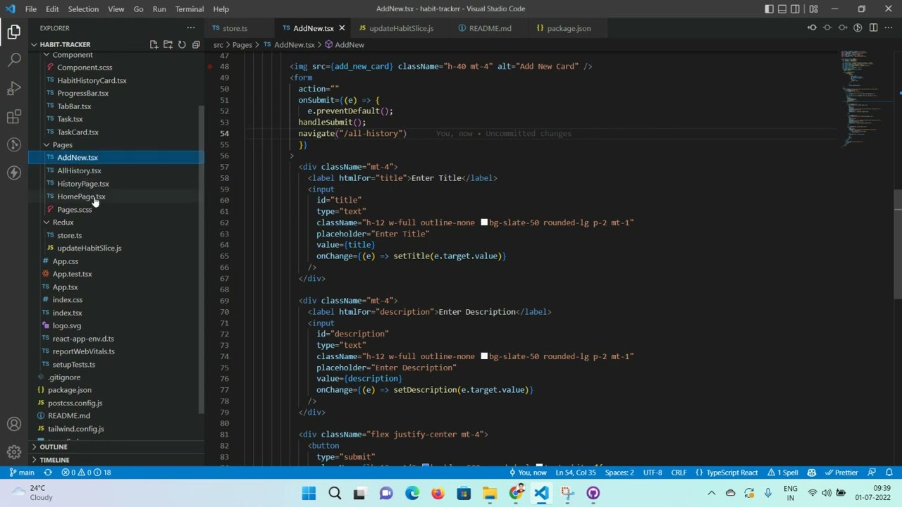 Habit Tracker Coding Ninja Youtube
