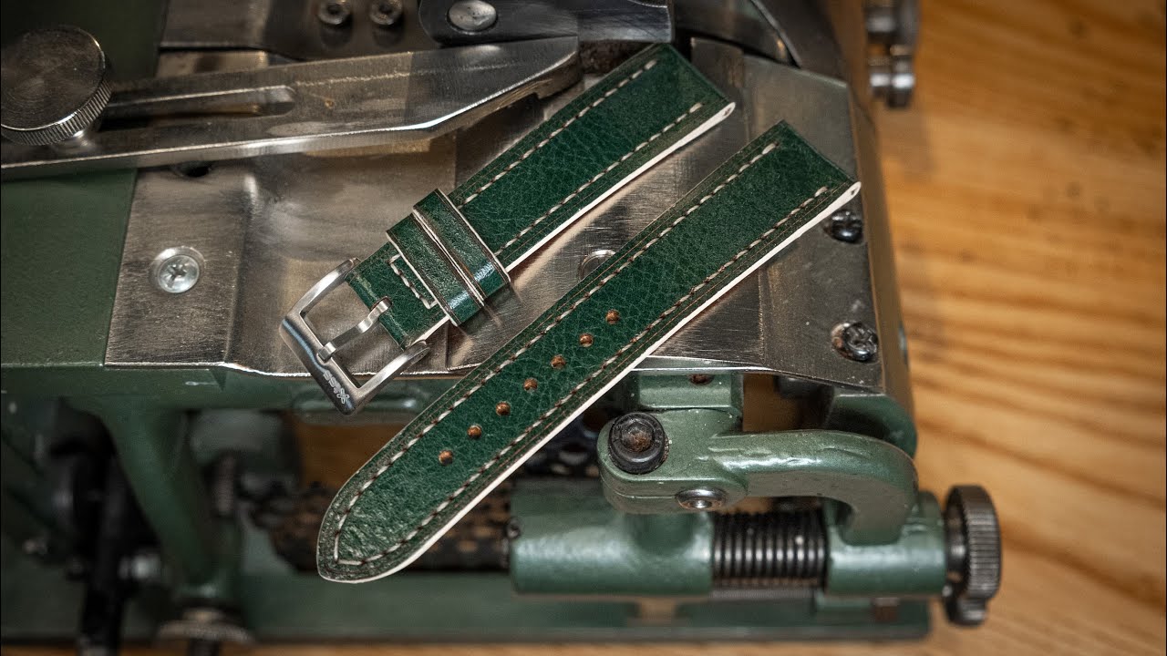 Making A Handmade Full Stitch Leather Watch Strap Asmr Youtube