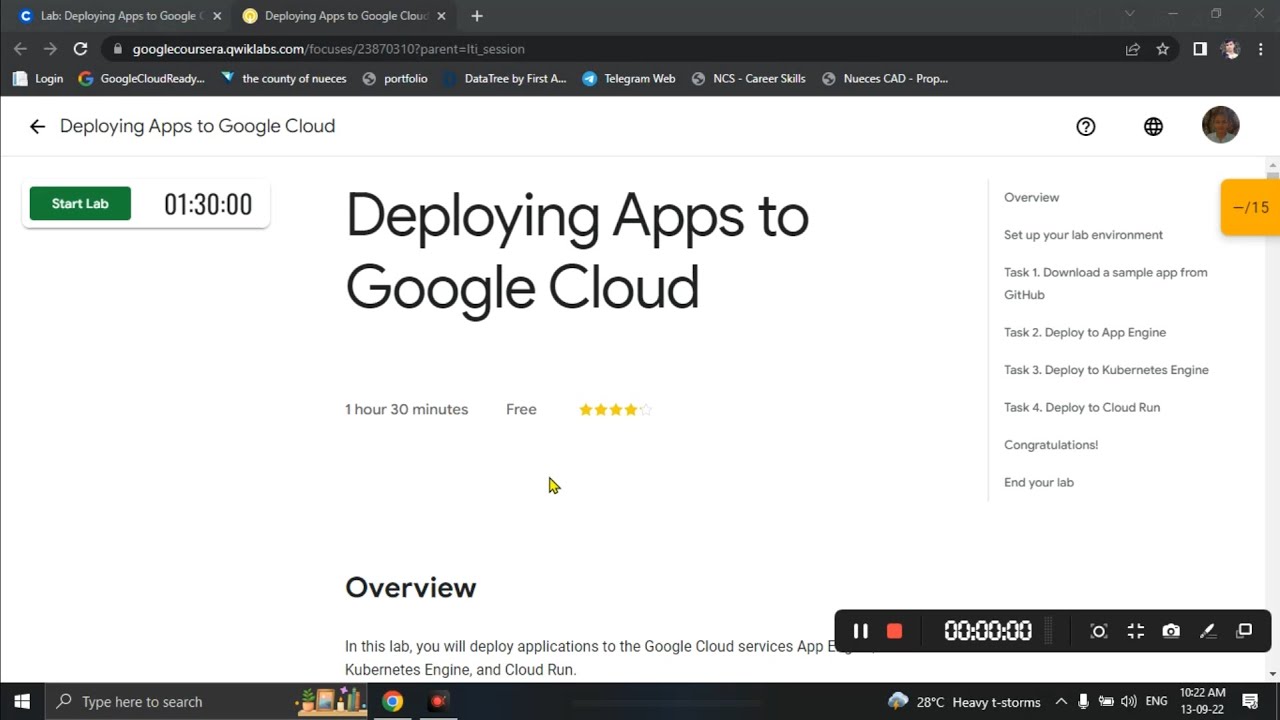 Deploying Apps To Google Cloud Lab Solution Youtube