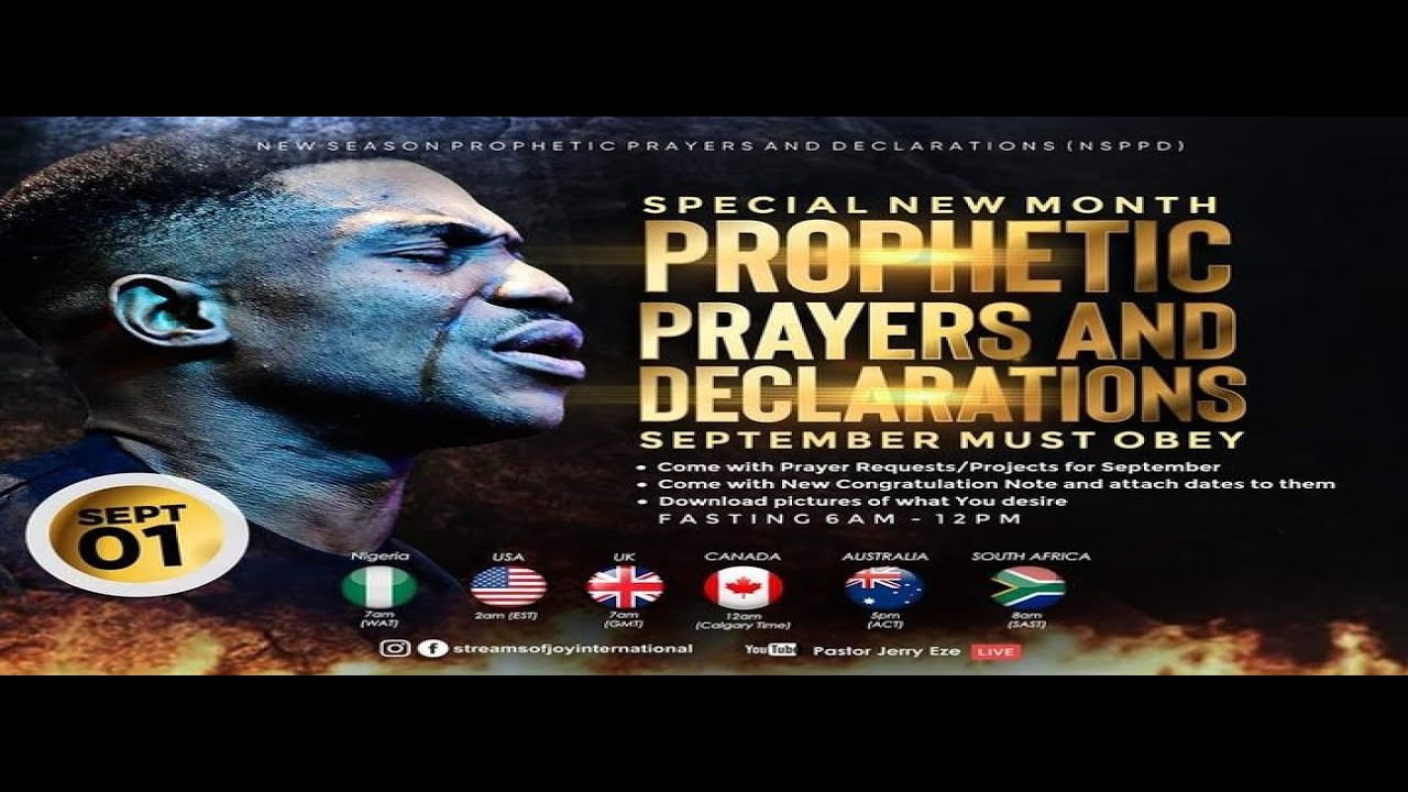Special New Month Prophetic Prayers Declarations Nsppd 1st