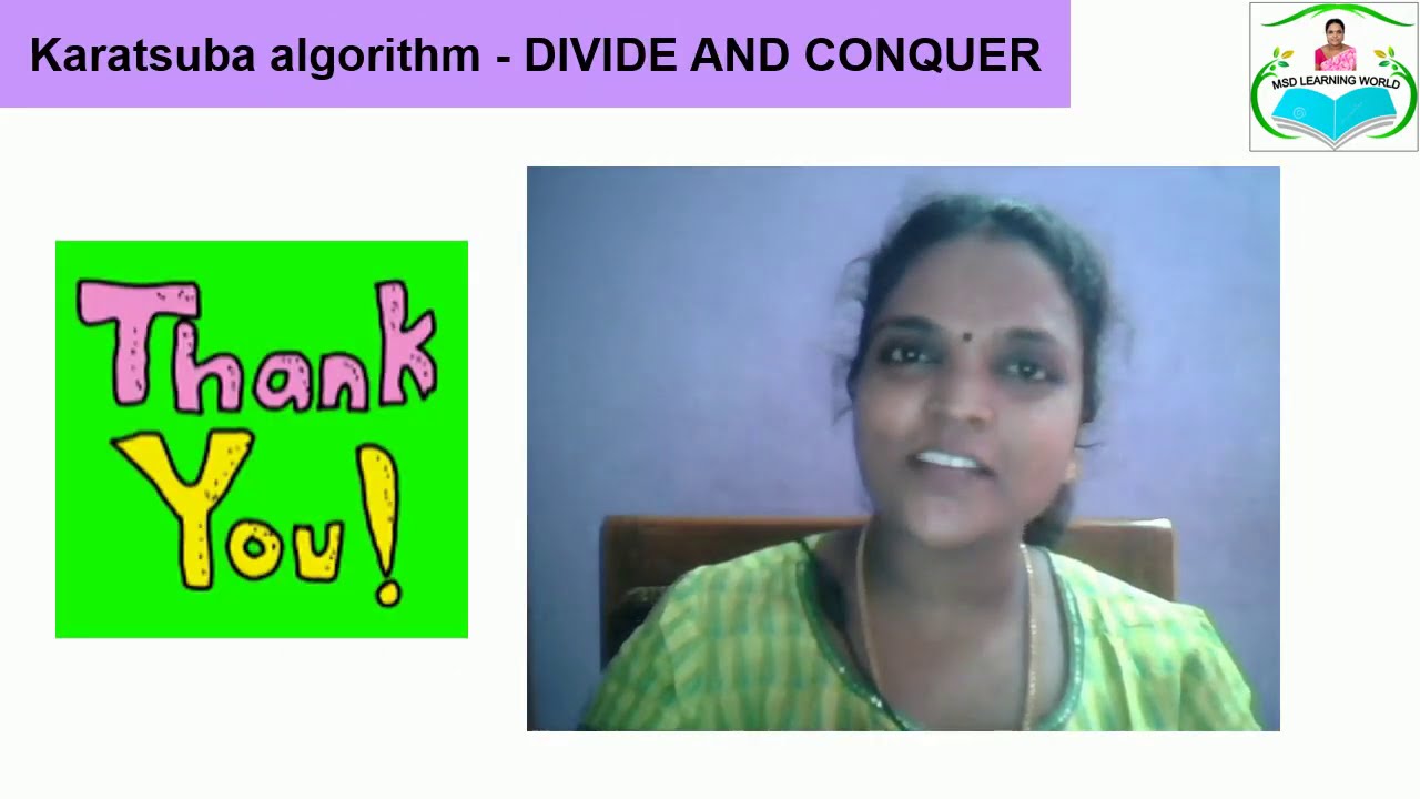 Karatsuba Algorithm Divide And Conquer Youtube