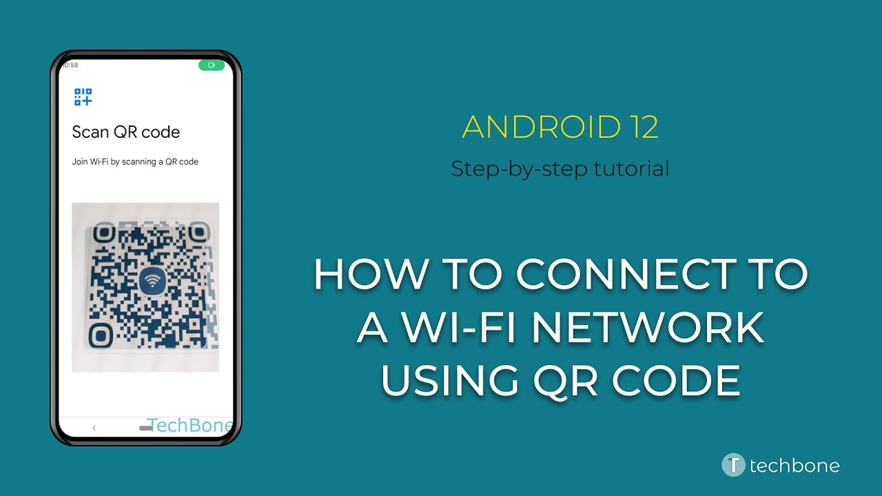 How To Connect To A Wi Fi Network Using Qr Code Android 12 Youtube
