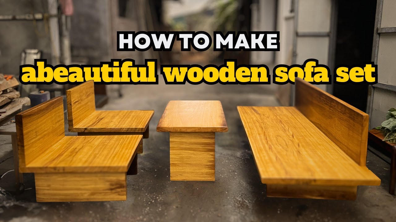 How To Make A Beautiful Wooden Sofa Set Woodworking Projects Youtube