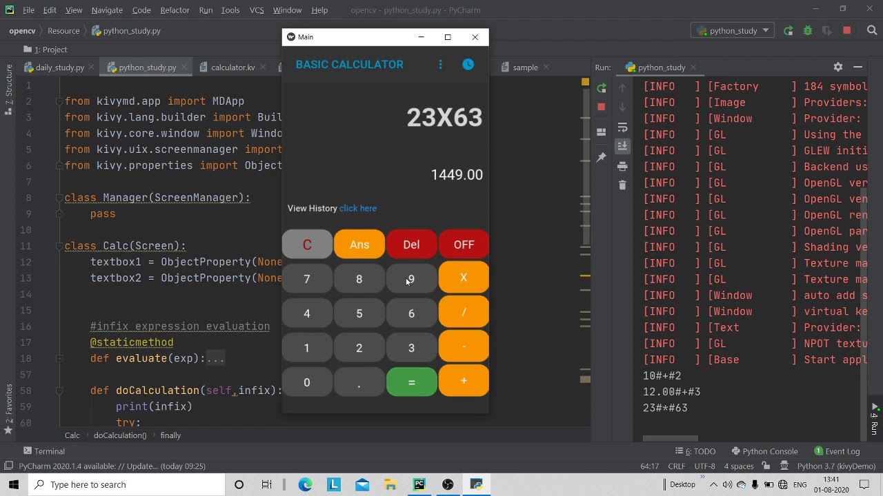 Kivymd Basic Calculator Python Android Application Using Kivy