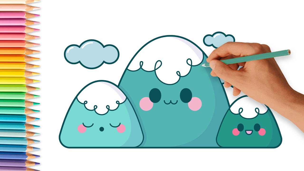 Cómo Dibujar Montañas Fácil Paso A Paso Dibujos Kawaii Youtube