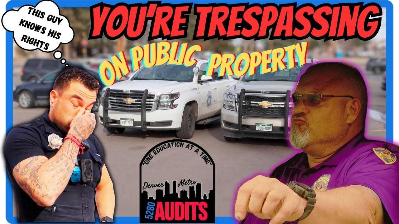 Cop Security Guard Do Drive Of Shame Trespassing On Public