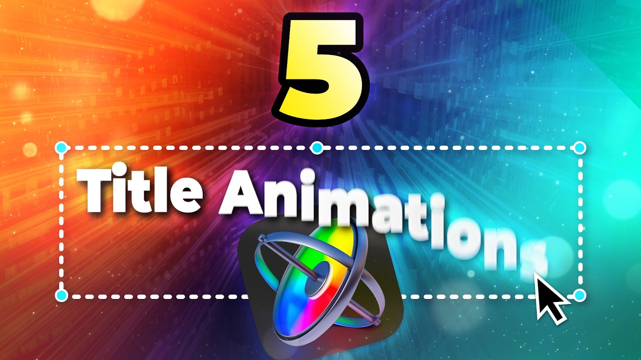 5 Title Animations In Apple Motion Apple Motion Tutorial Youtube