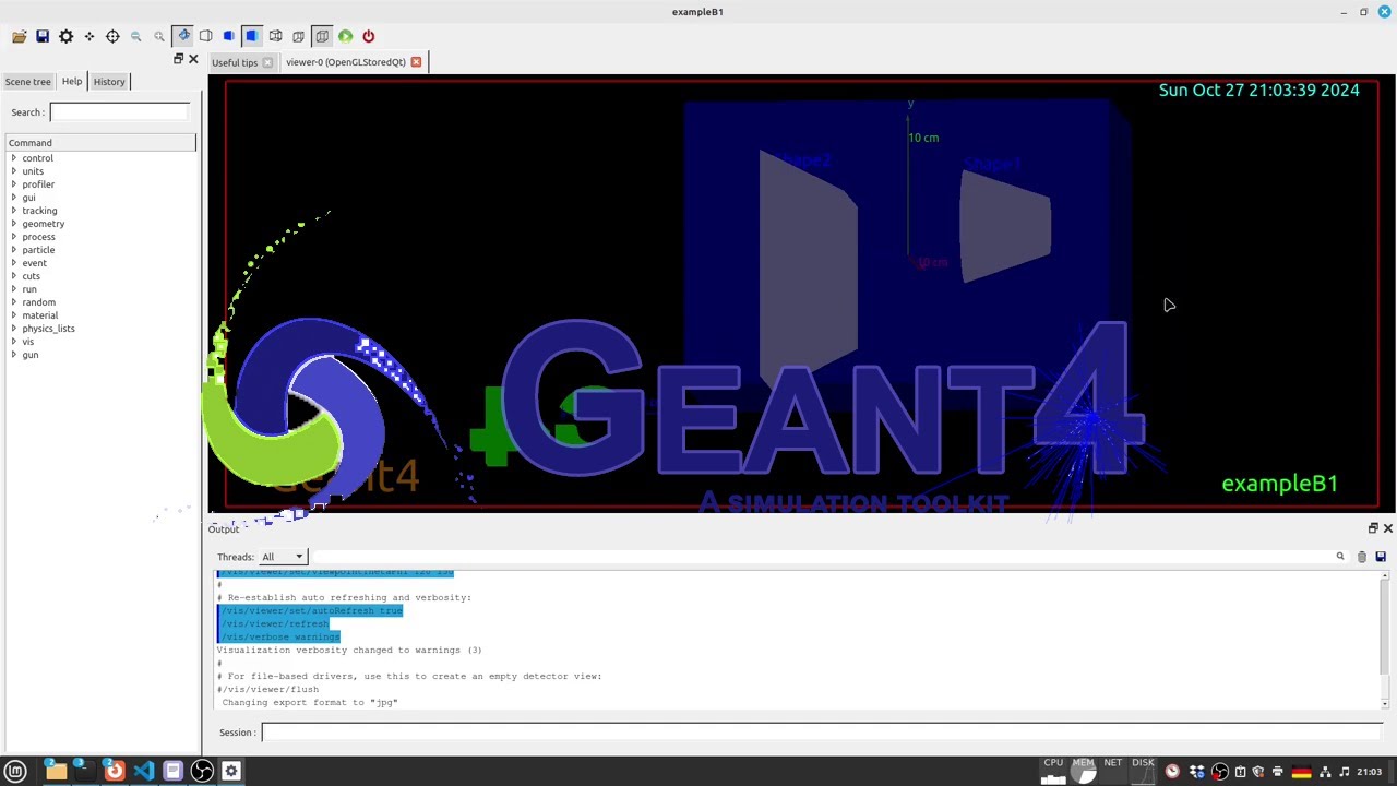 Geant4 11 Tutorial 2 Installation Testing