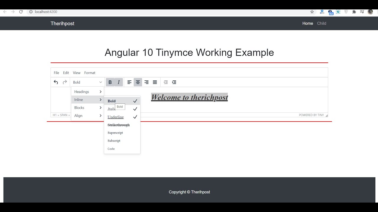 Angular 10 Tinymce Working Tutorial Youtube