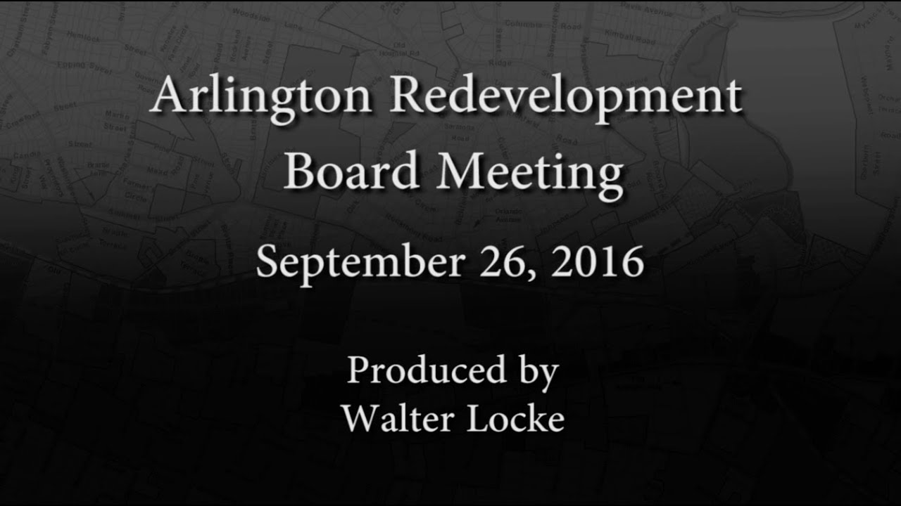 Redevelopment Board Meeting September 26 2016 Youtube