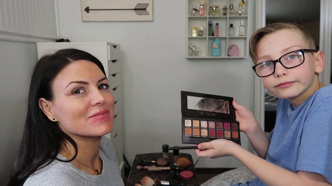 My Son Does My Makeup Brunette Beauty Blogger Youtube