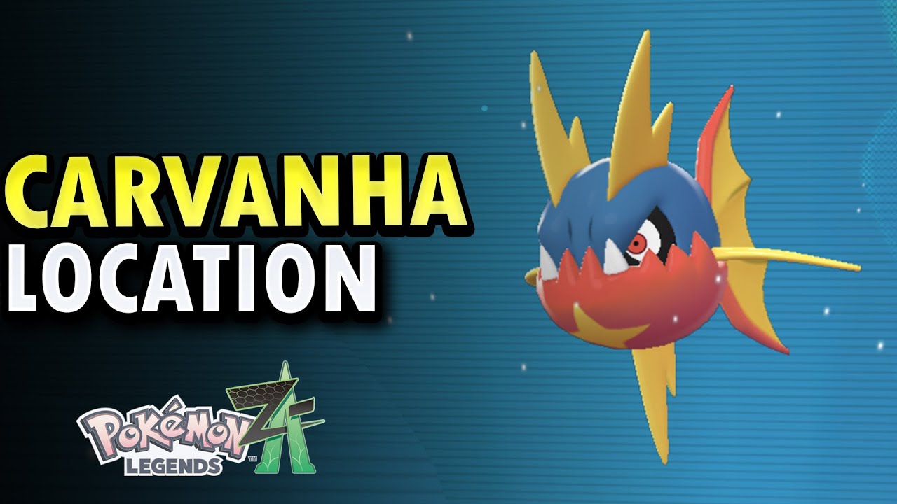 Carvanha Location Pokedex No 140 Pokemon Legends Z A Youtube