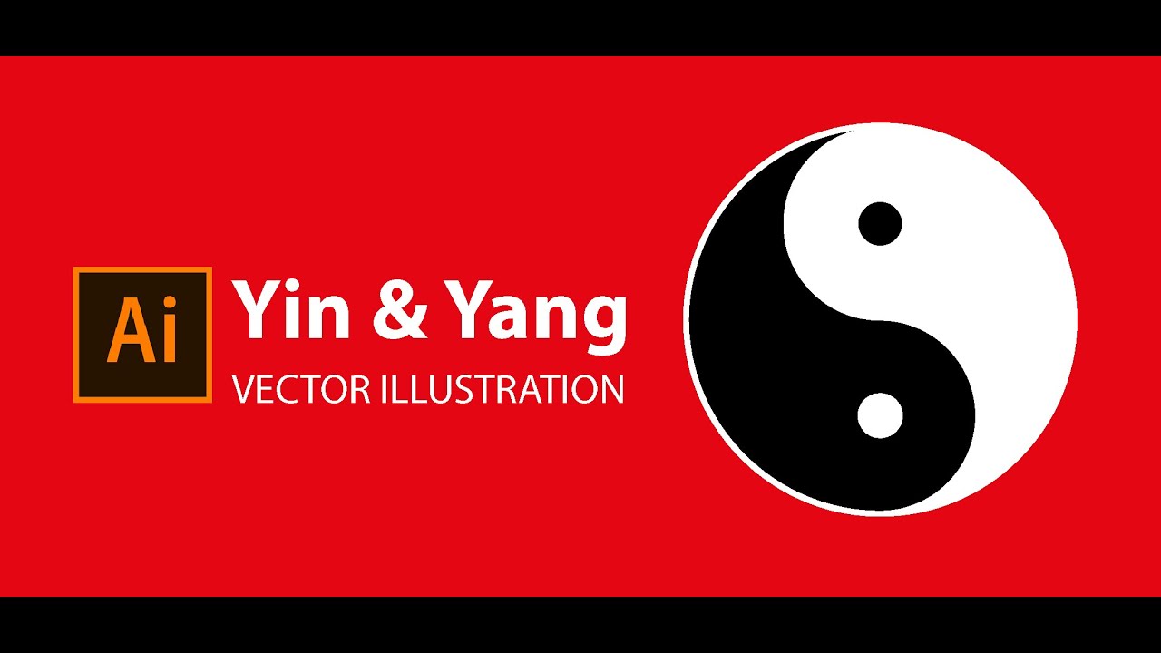 How To Create Vector Yin Yang Symbol In Adobe Illustrator Youtube