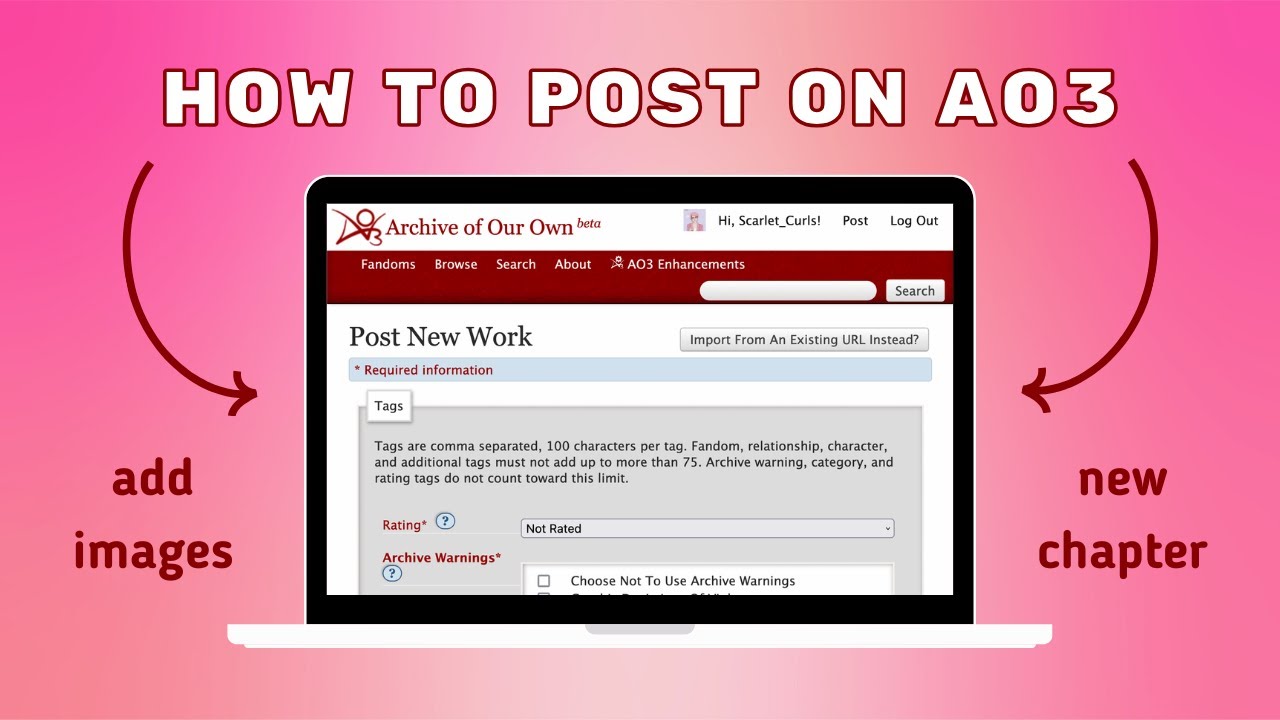 How To Post On Ao3 Archive Of Our Own Add Images A Detailed