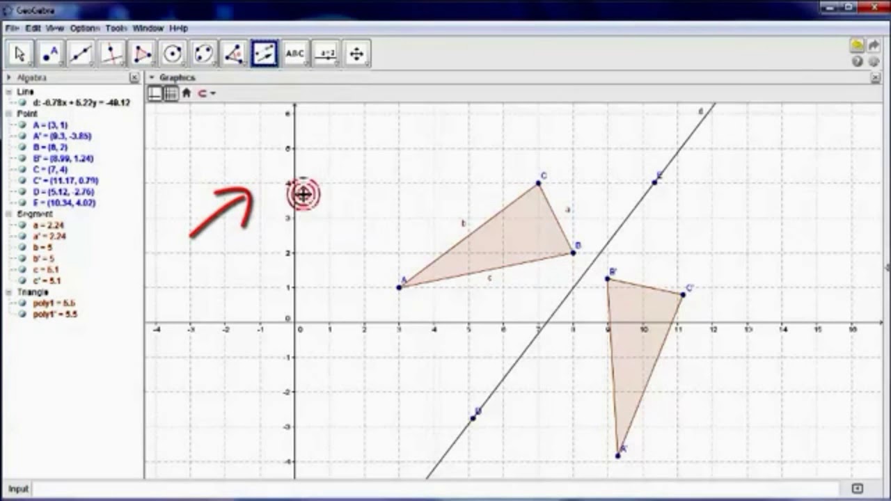 Tutorial Geogebra Refleksi Fan Translasi Youtube