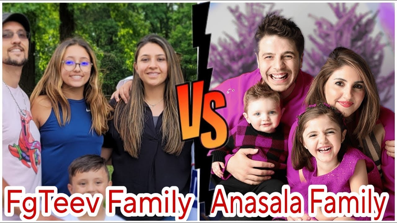 Fgteev Family Vs Anasala Family ô é åfrom Youngest To Oldest Youtube